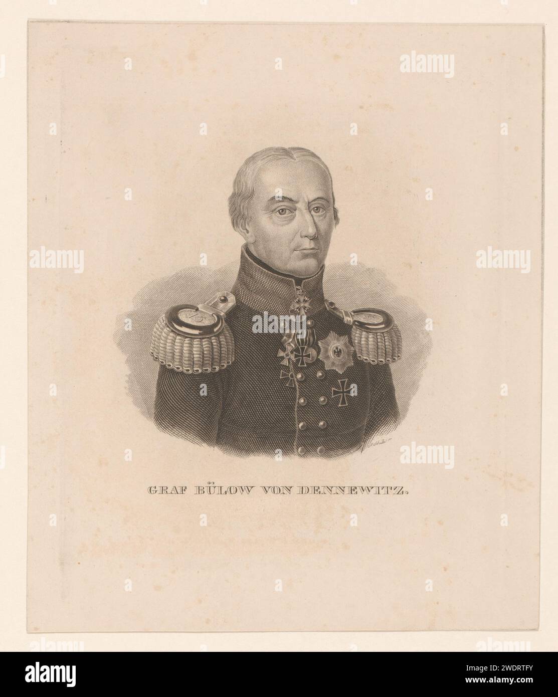 Portrait van Friedrich Wilhelm, Graaf Bülow de Denewitz, Albert Schule ...
