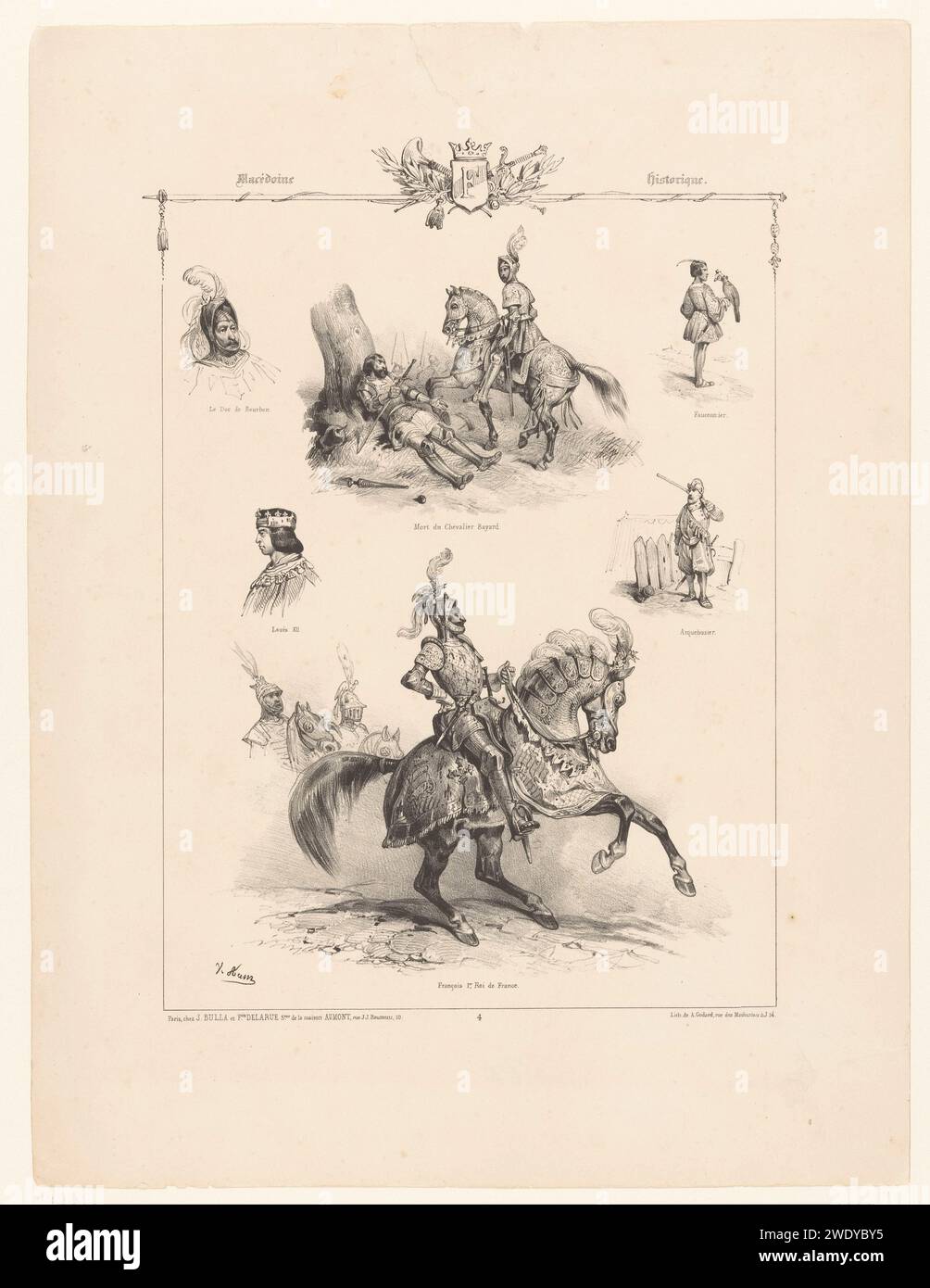Six représentations de personnages historiques, Victor Adam, 1841 ...
