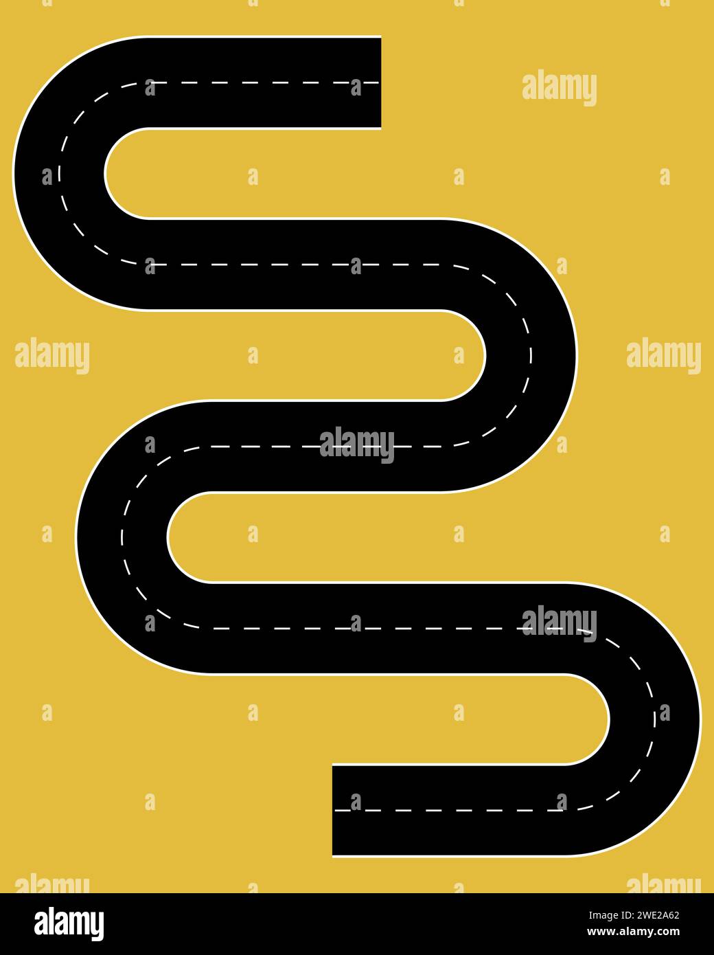 Chemin en zigzag Banque d'images vectorielles - Alamy