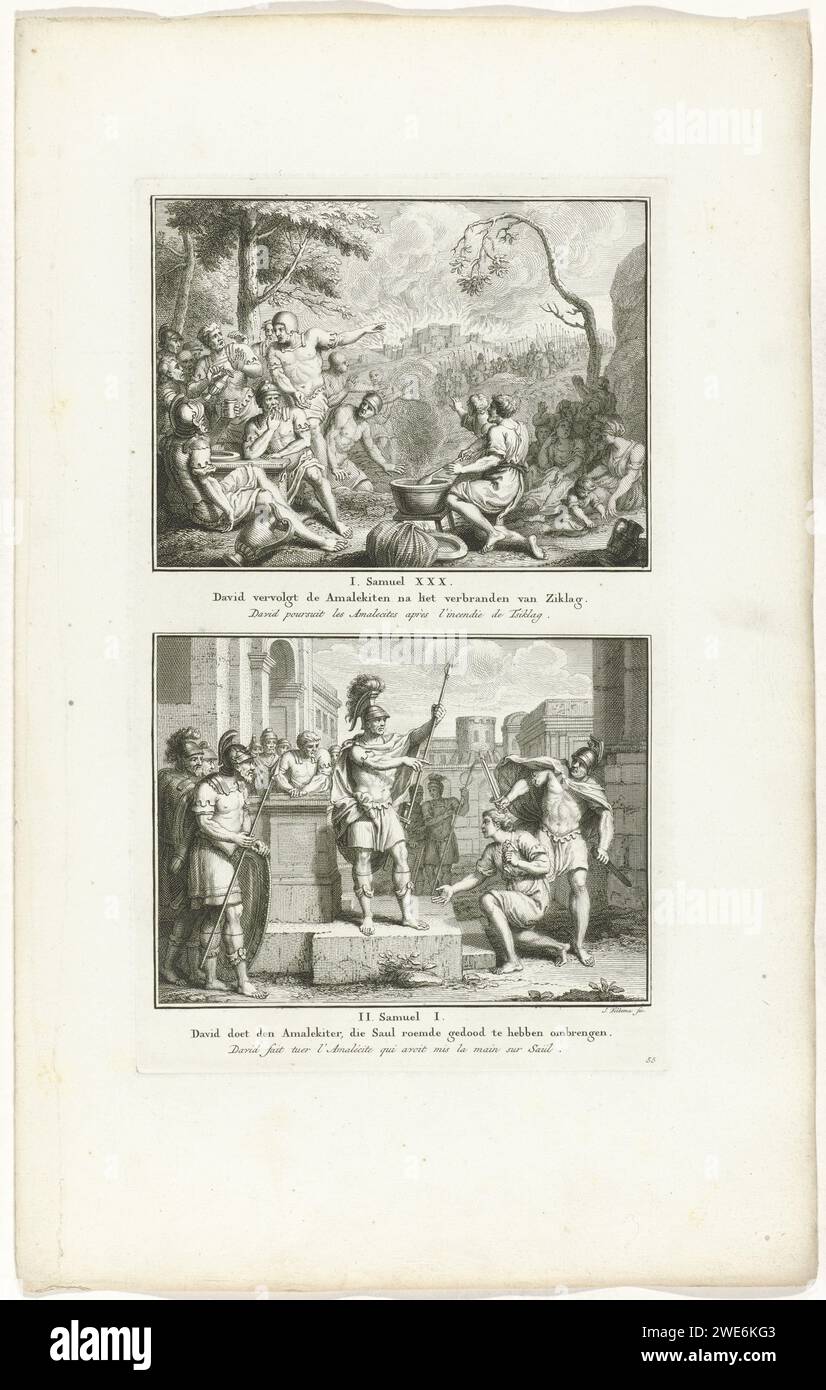 David continue les Amalécites après avoir brûlé Ziklag et David ordonne ...