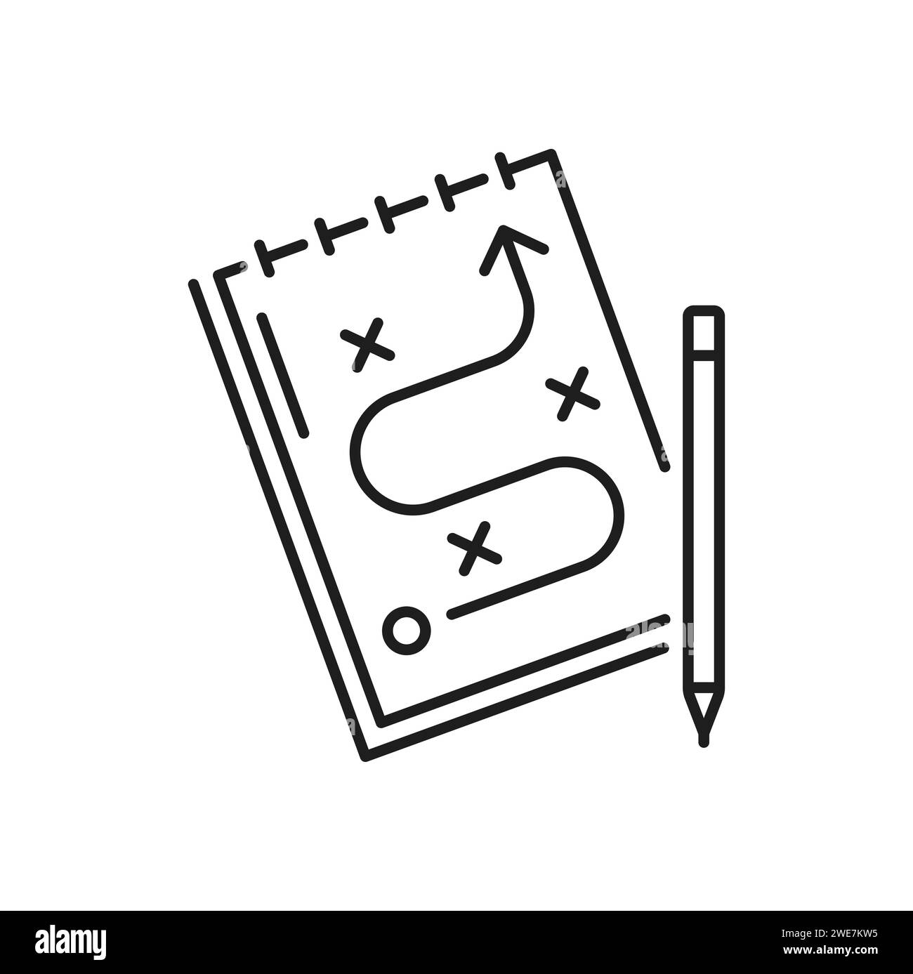 Icône de planification, symbole de plan de gestion des objectifs pour ...