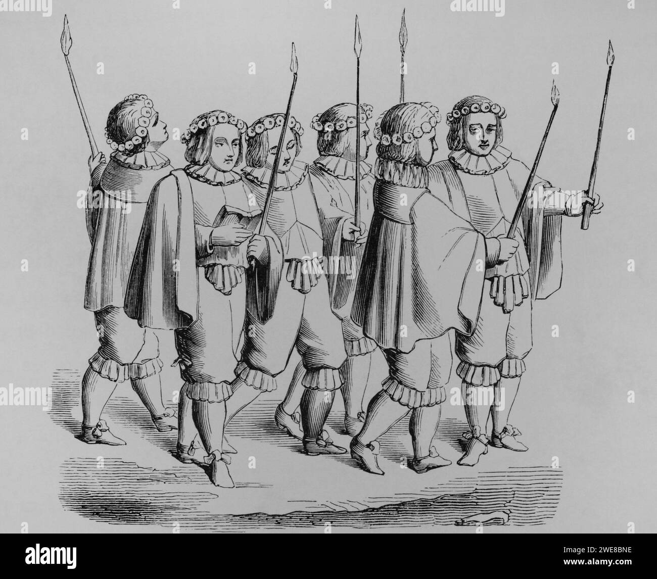 Histoire de France. Groupe d'orfèvres précédant l'arche de Saint ...