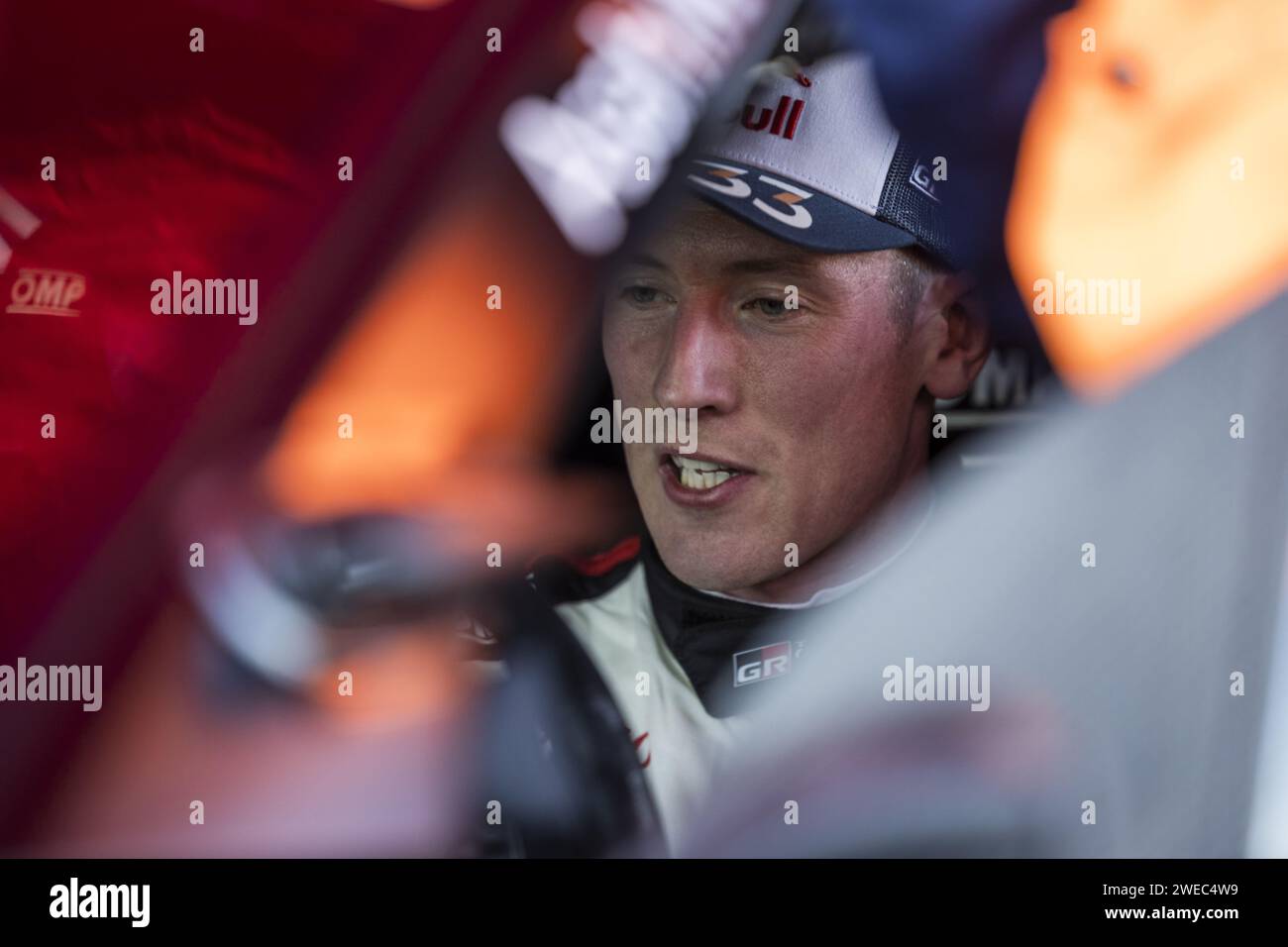 EVANS Elfyn, Toyota GR Yaris Rally1, portrait lors du Rallye automobile Monte Carlo 2024, 1e ...