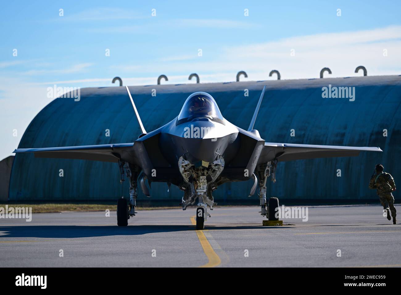 Un F-35a Lightning II de l'US Air Force affecté au 495th Fighter ...