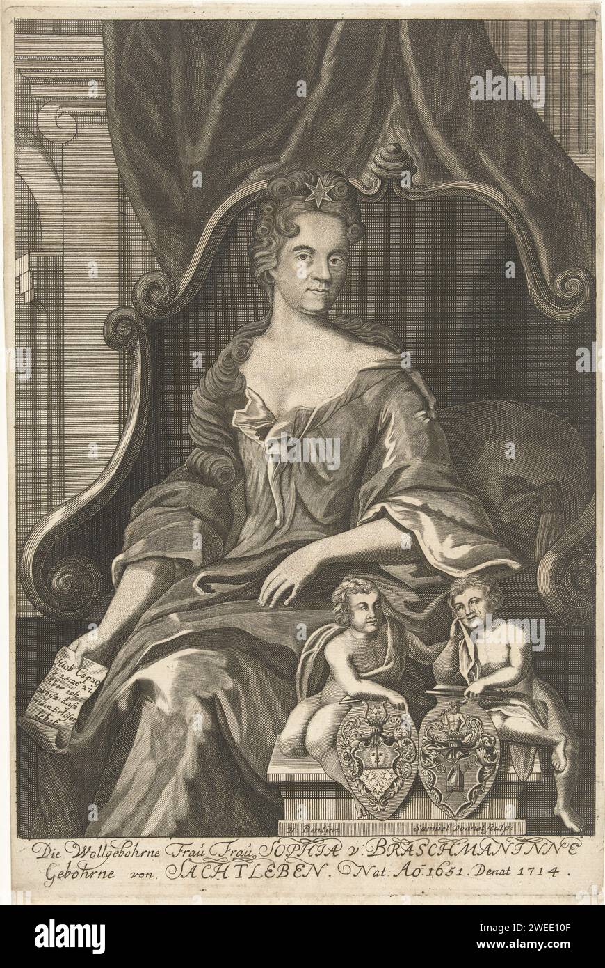 PortraT van Sophia von Braschmann, Samuel Donnet, dans ou après 1714 ...