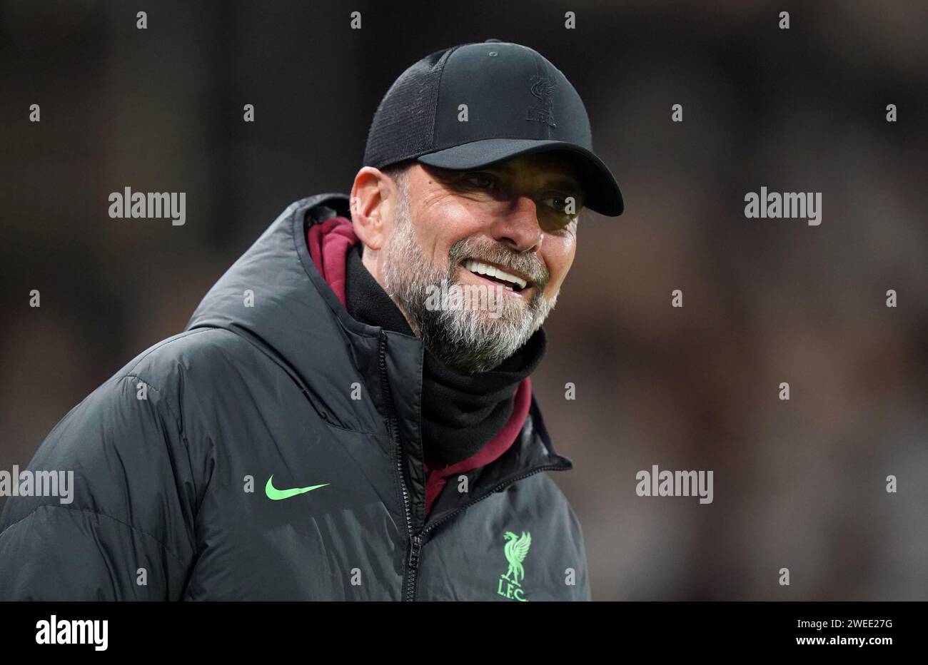 Photo de dossier datée du 24-01-2024 de l'entraîneur Jurgen Klopp, qui ...