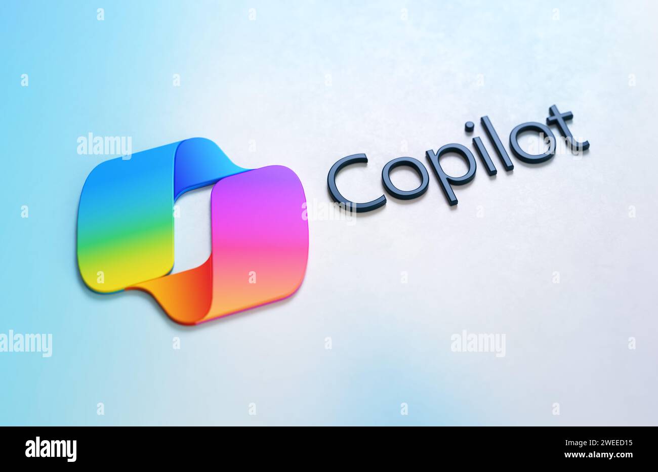 Valence, Espagne - janvier 2024 : Microsoft CoPilot ai fonctionne sur ... Valence, Espagne - janvier 2024 : Microsoft CoPilot ai fonctionne sur ...