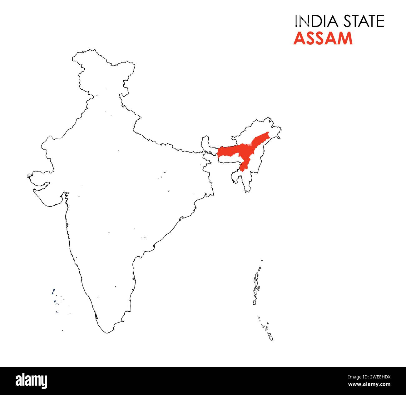 Assam india map Banque de photographies et d’images à haute résolution ...