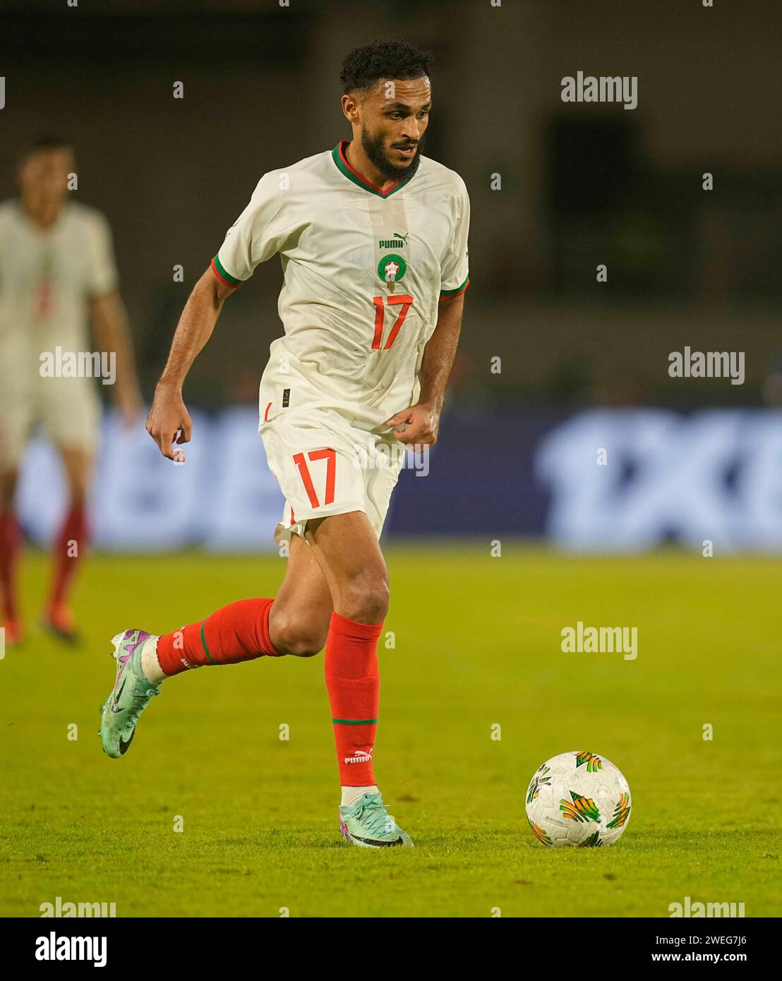 Janvier 24 2024 : Sofiane Boufal (Maroc) // lors d'un match de la coupe ...