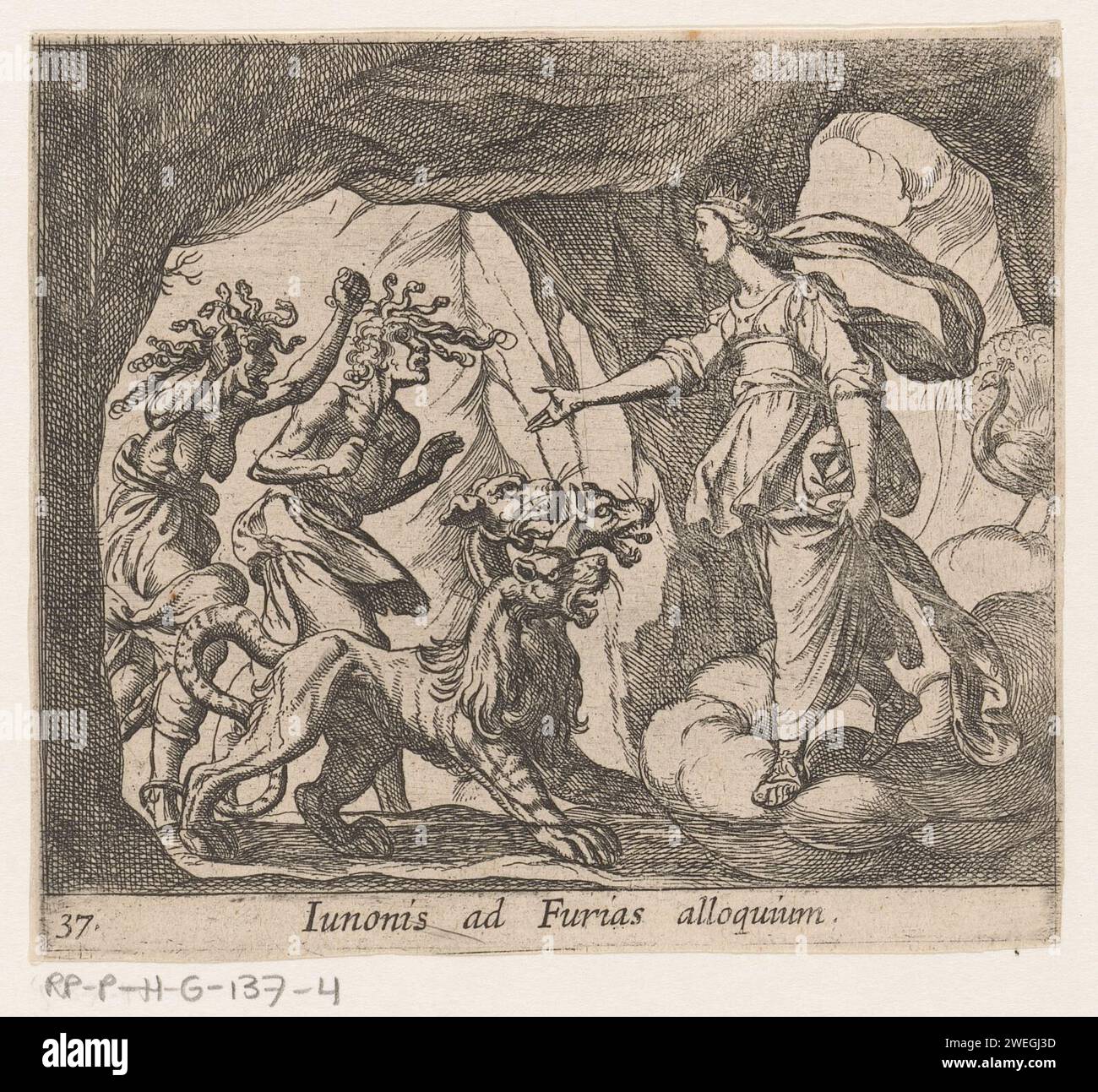 Juno et les Furies à la porte de l'Hadès, Antonio Tempesta, 1606 - 1638 ...
