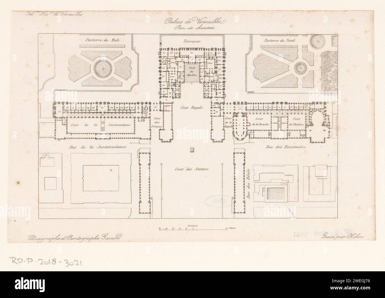 Plan chateau versailles Banque de photographies et d’images à haute ...