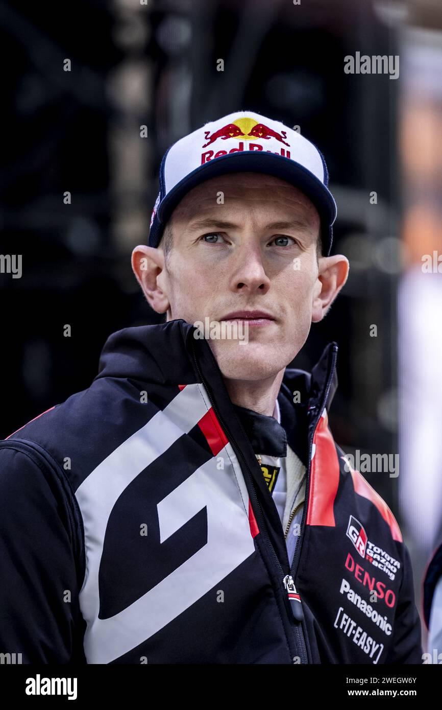EVANS Elfyn, Toyota GR Yaris Rally1, portrait lors du Rallye automobile Monte Carlo 2024, 1e ...
