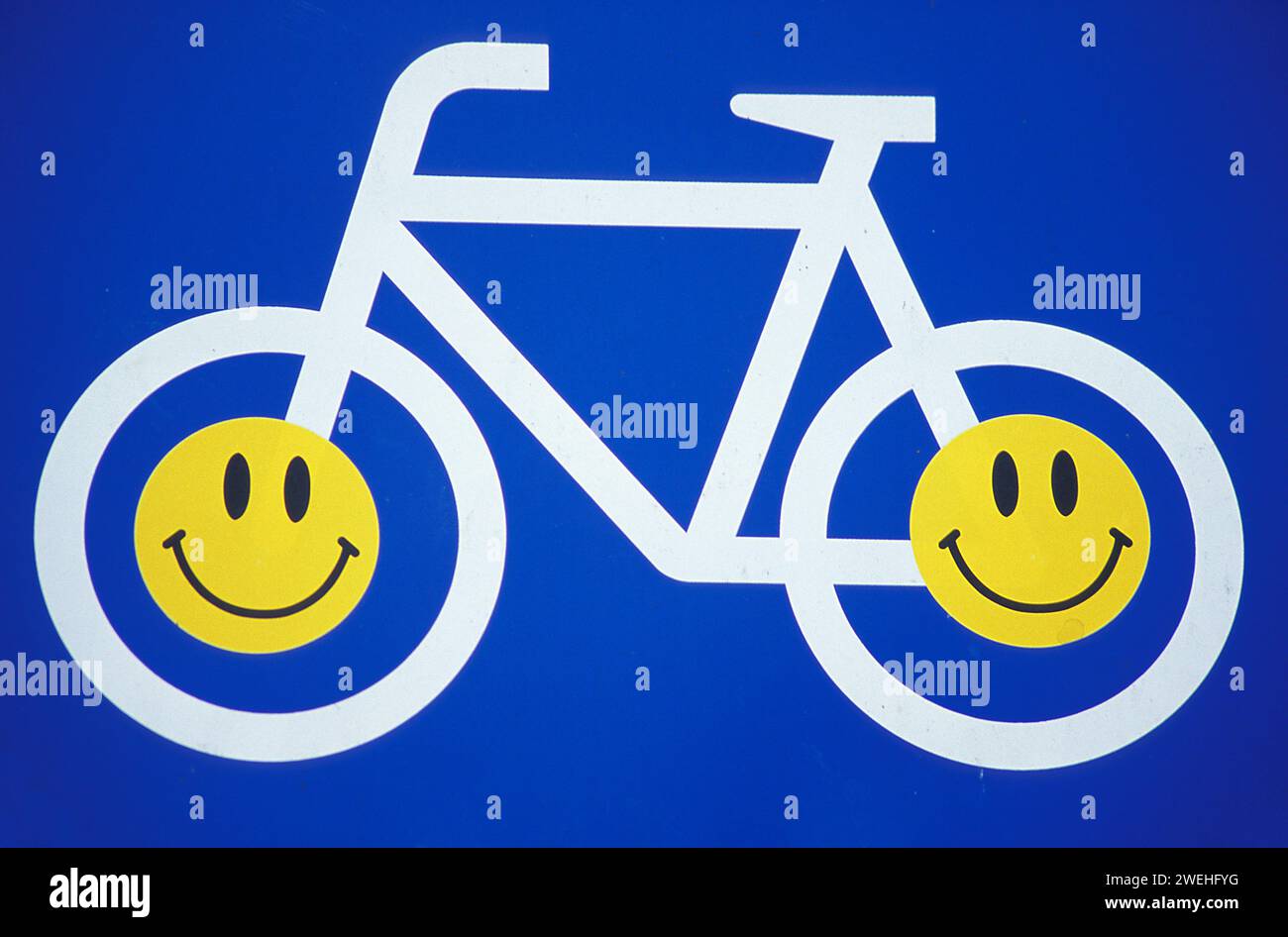 Pictogramme d'une piste cyclable Banque de photographies et d’images à ...