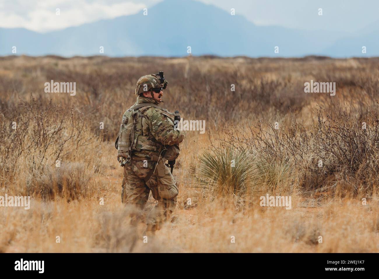 Des soldats américains avec la compagnie Bravo, 1e bataillon, 112e ...