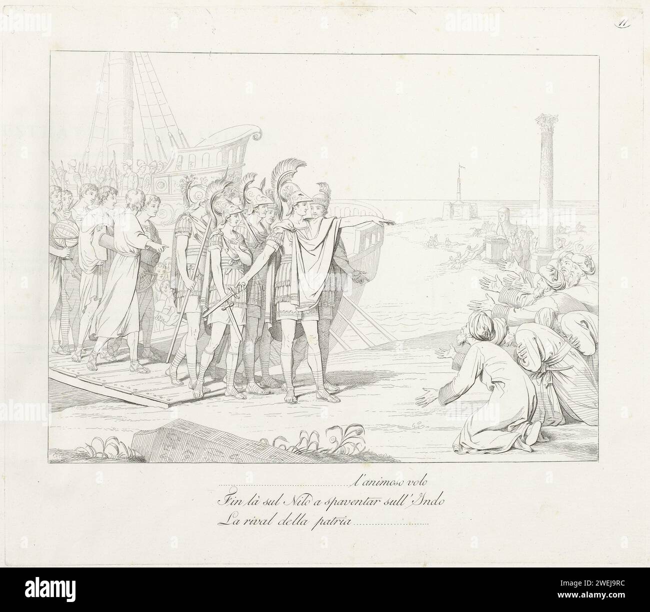 Napoléon et son armée ont mis le pied en Égypte, Teodoro Mattheini ...
