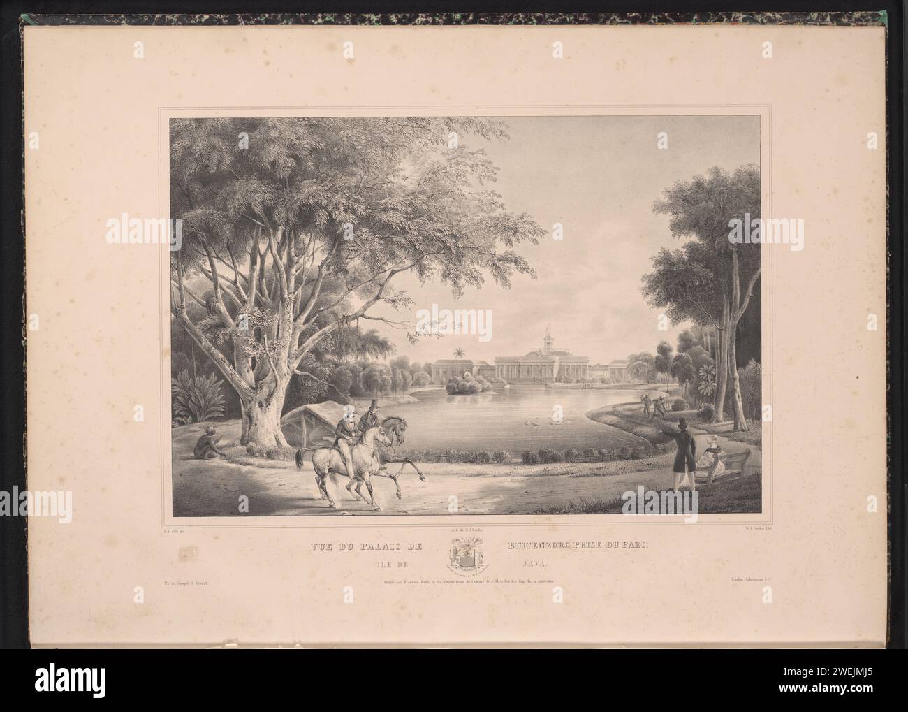Vue du palais de Buitenzorg, Willem Jan Gordon, d'après Adrianus ...