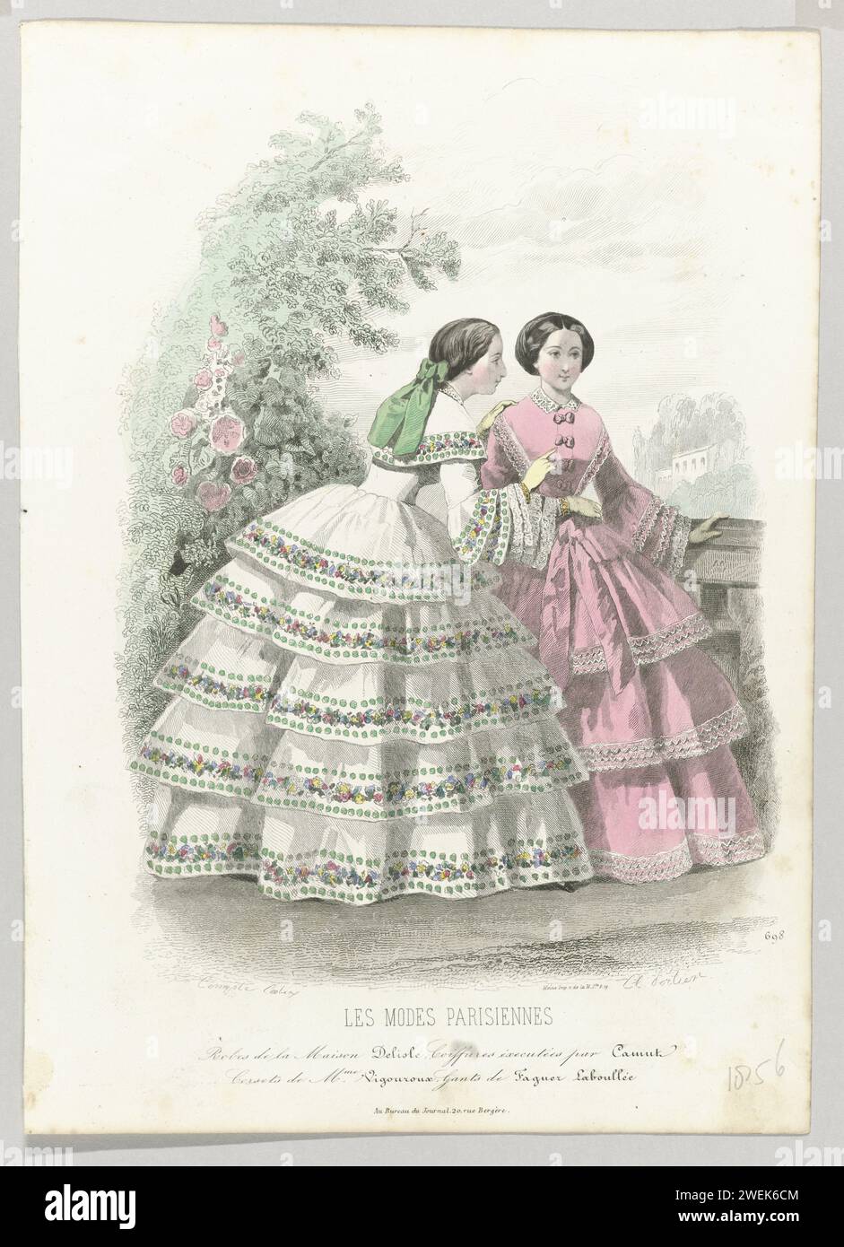 Les modes parisiennes, 1856, n°698 : robes de la maison (...), 1856 ...