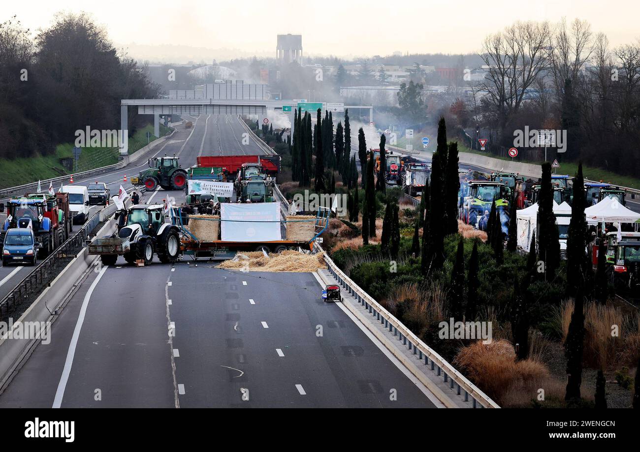 Limonest, France. 26 janvier 2024. © PHOTOPQR/LE PROGRES/Richard ...