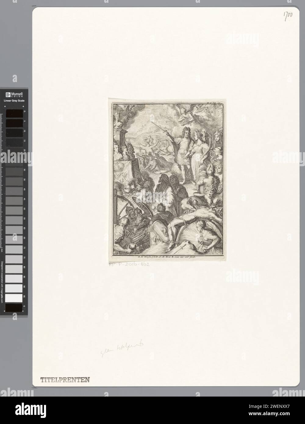 Stadholder Willem III et Maria Stuart au milieu de figures mythiques ...