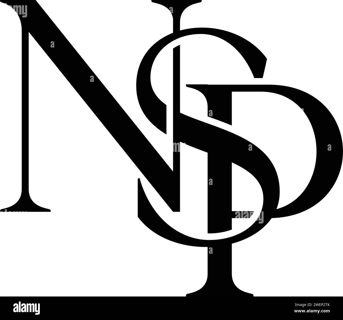 Logo nsp Banque d'images noir et blanc - Alamy