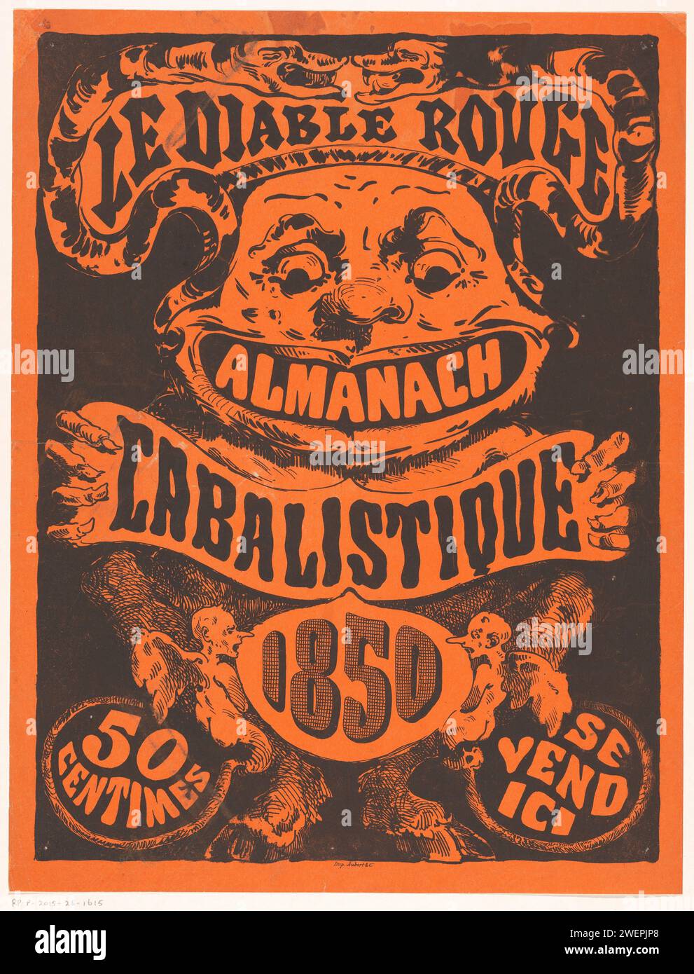 Billet publicitaire pour le Diable Rouge, Anonyme, 1850 imprimer Un ...