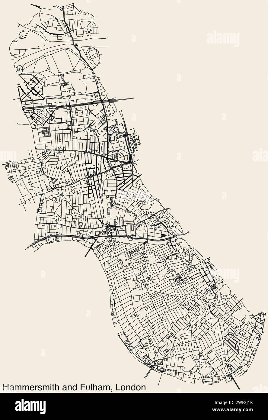 Fulham city map Banque d'images vectorielles - Alamy