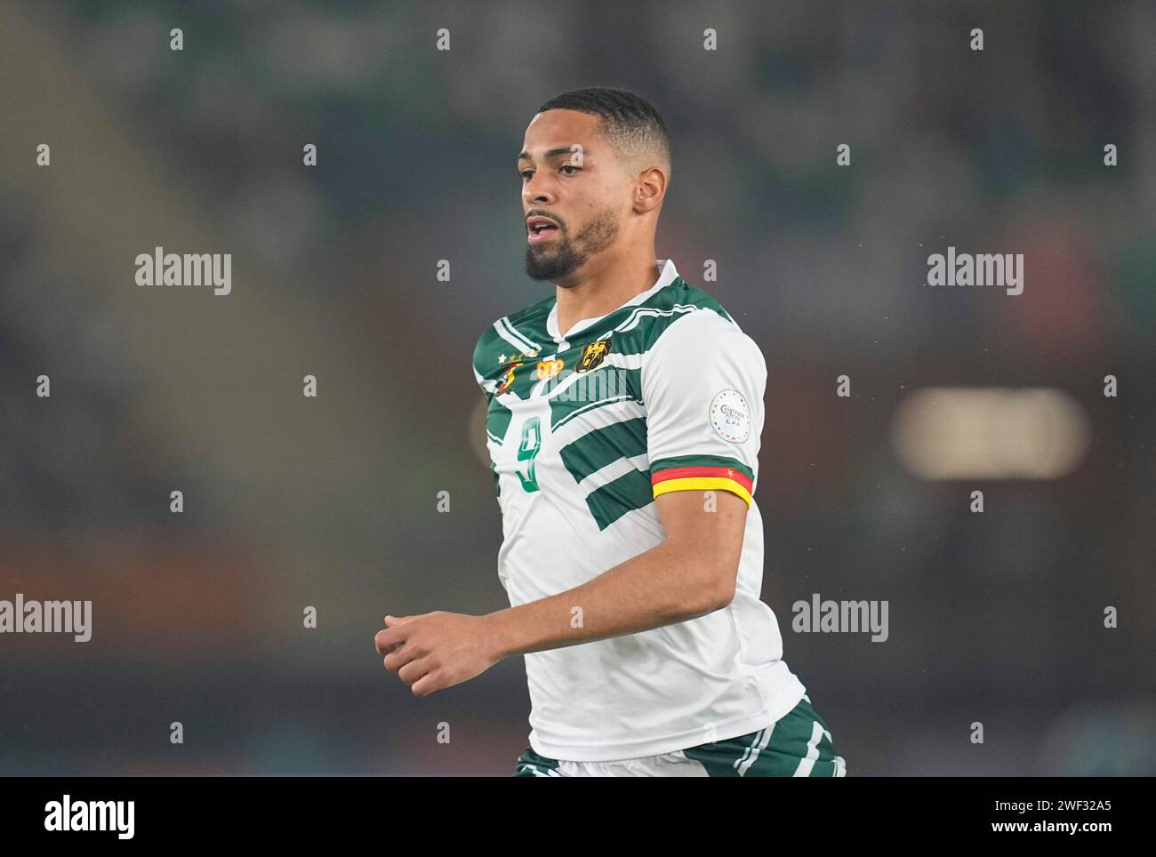 27 2024 janvier : Franck Mario Magri (Cameroun) regarde lors d’un match ...
