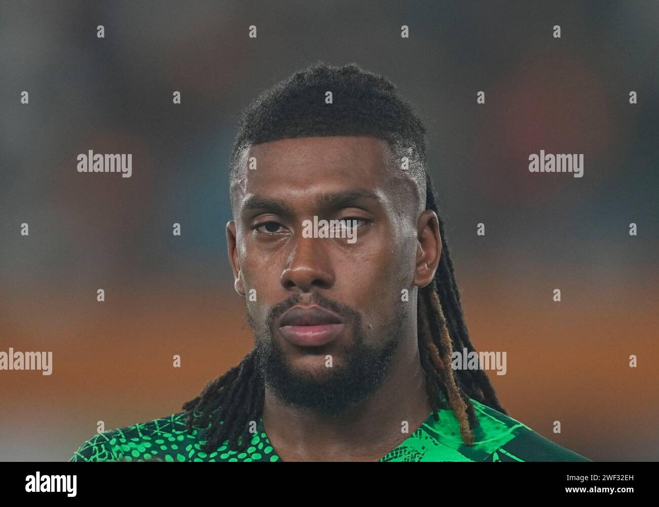 27 2024 janvier : Alexander Chuka Iwobi (Nigeria) regarde lors d'un ...