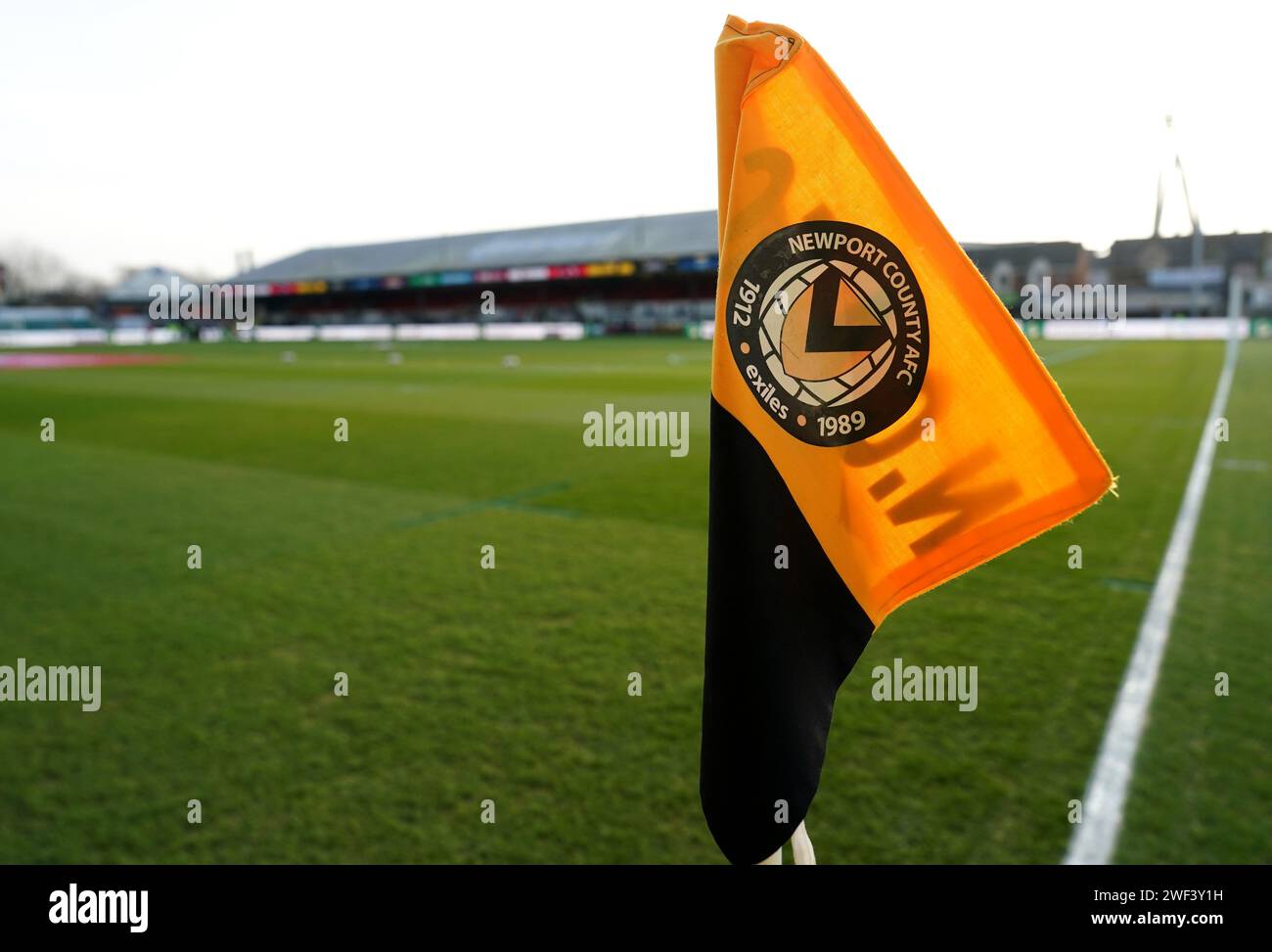 Une vue générale du drapeau du coin avant le match du quatrième tour de ...