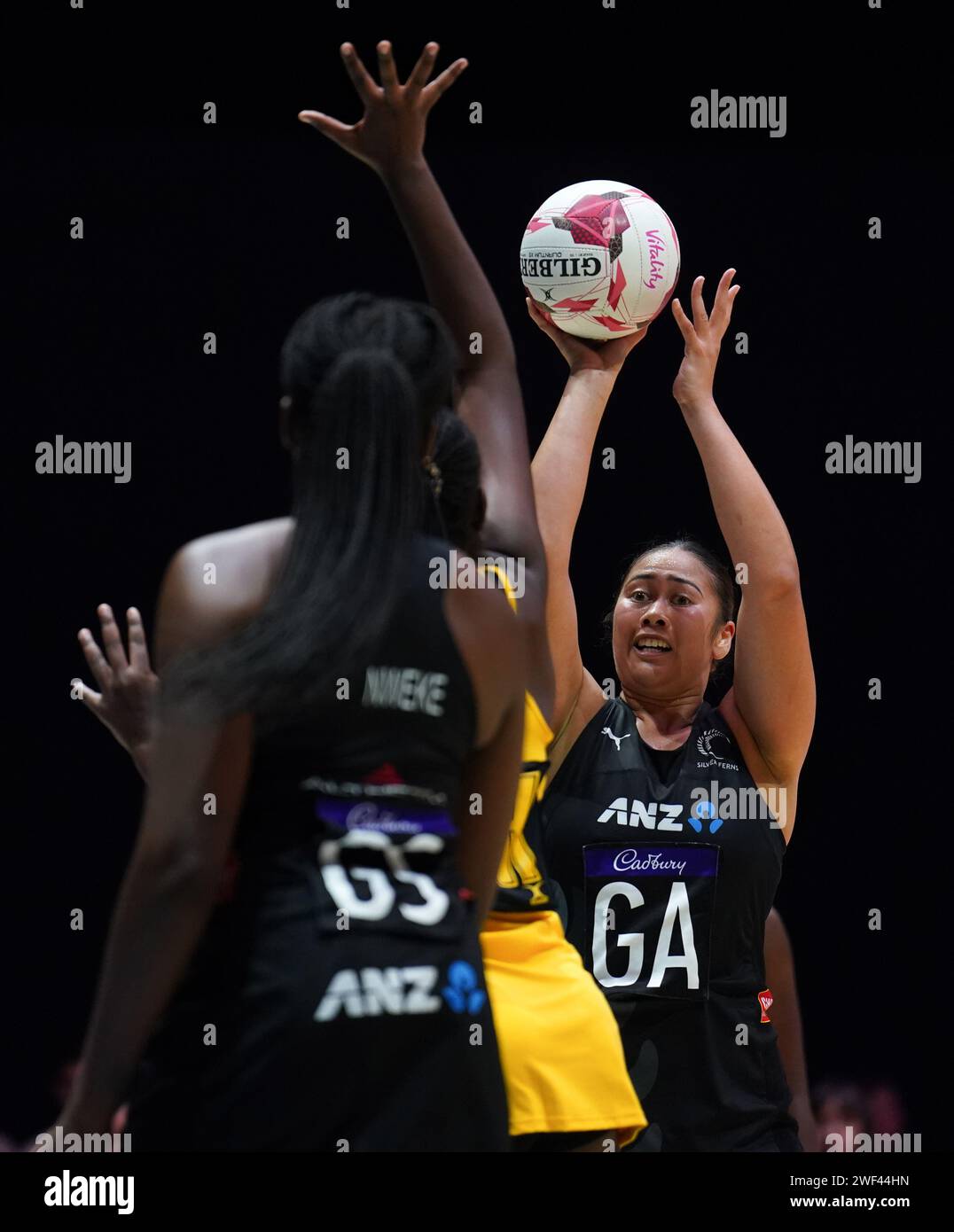 Amorangi Malesala de la Nouvelle-Zélande lors du match de la troisième ...