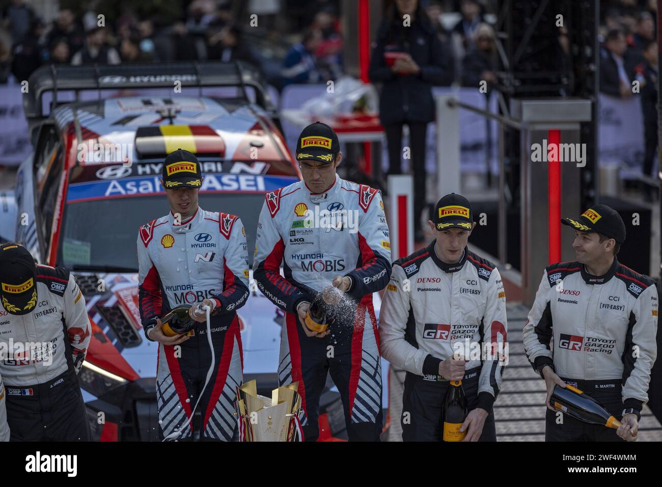 NEUVILLE Thierry, Hyundai I20 Rally1, portrait lors du Rallye automobile Monte Carlo 2024, 1e ...