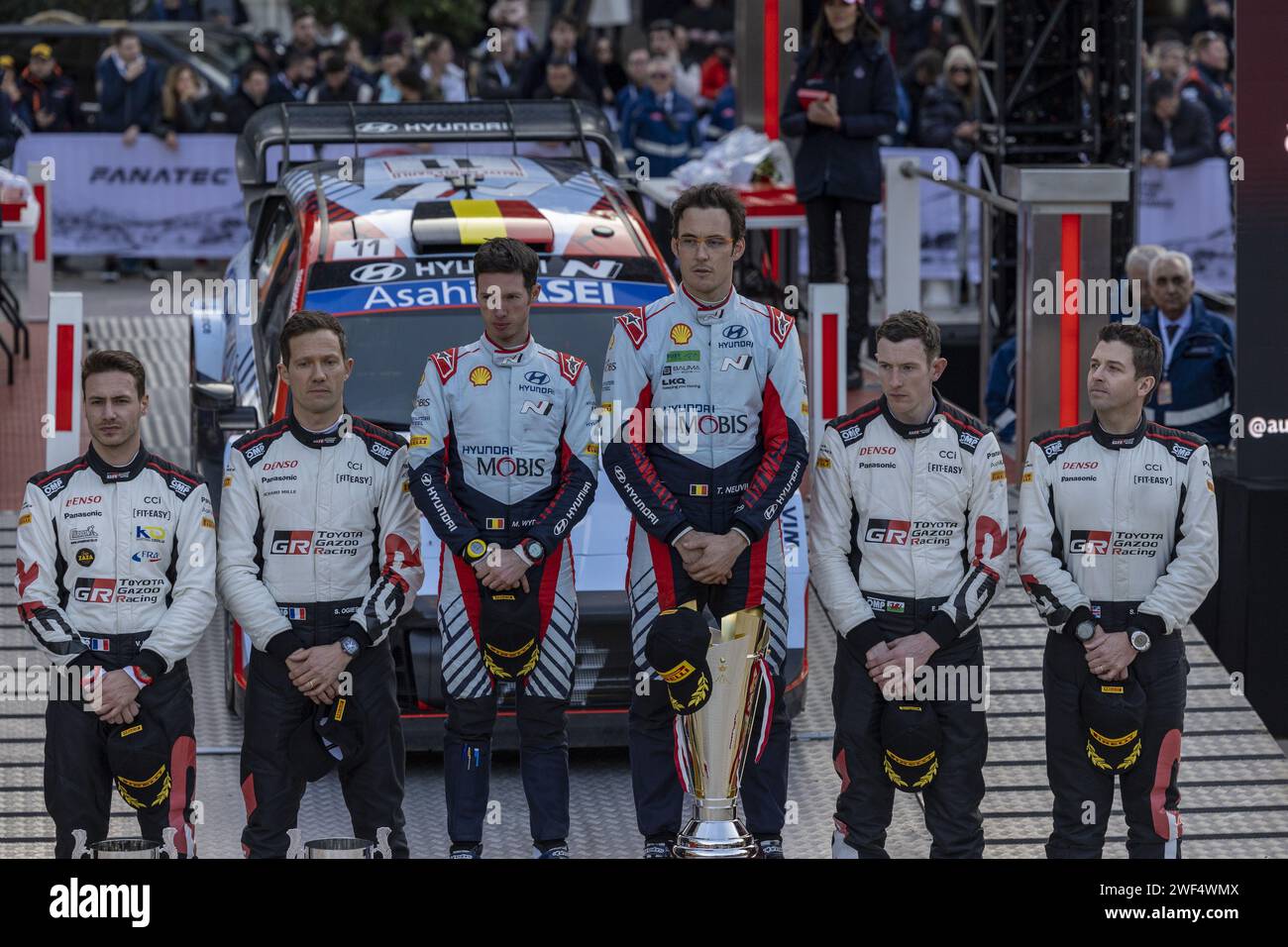 NEUVILLE Thierry, Hyundai I20 Rally1, portrait, OGIER Sebastien, Toyota GR Yaris Rally1 ...