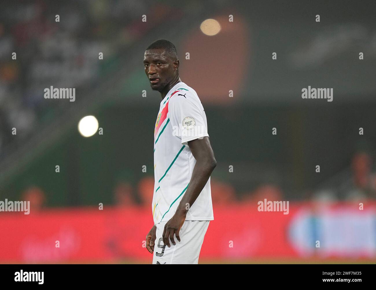 28 2024 janvier : Serhou Yadaly Guirassy (Guinée) regarde lors d'un match de la coupe d'Afrique ...
