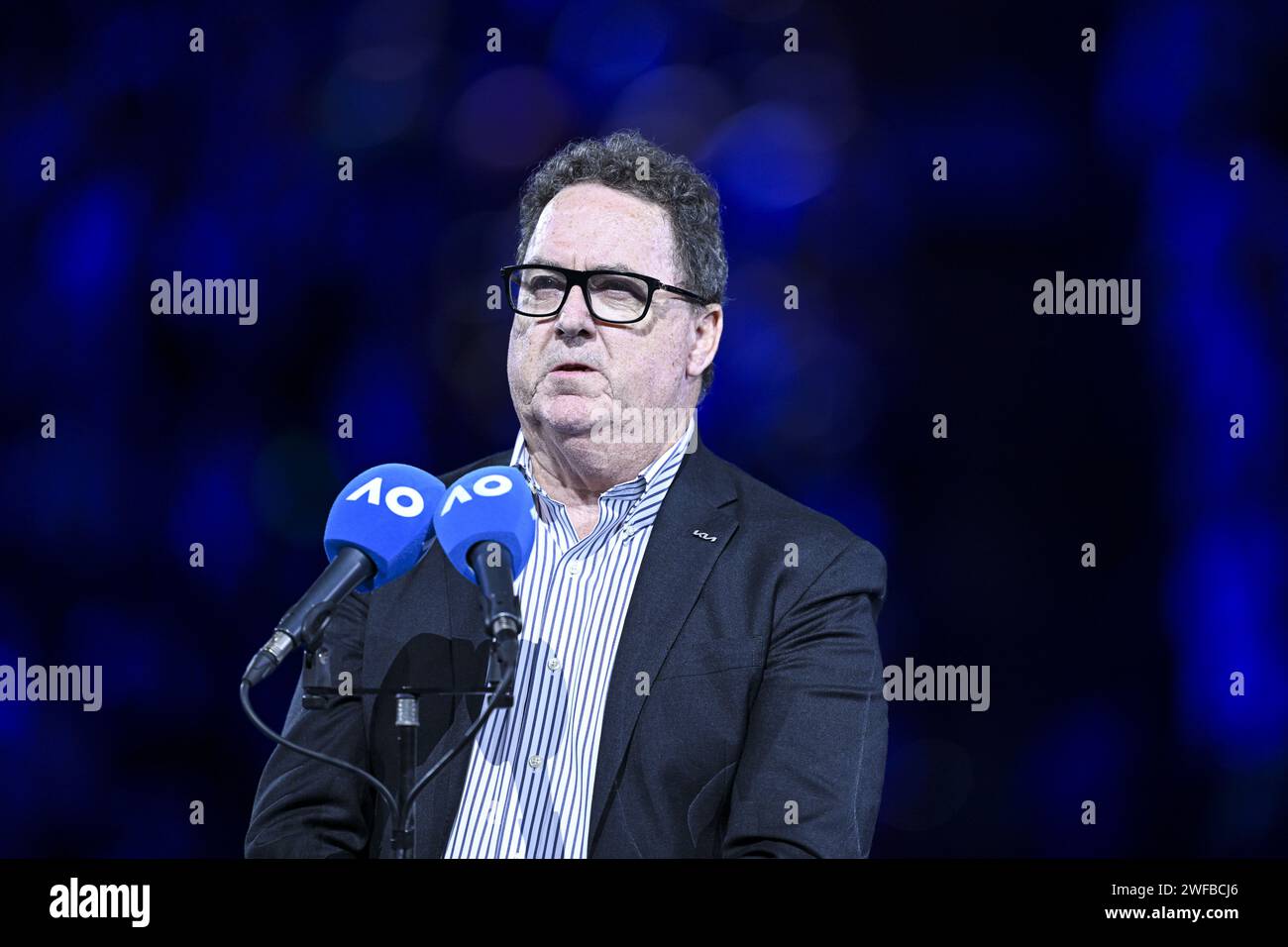 Damien Meredith lors de la finale du tournoi de tennis du Grand Chelem ...