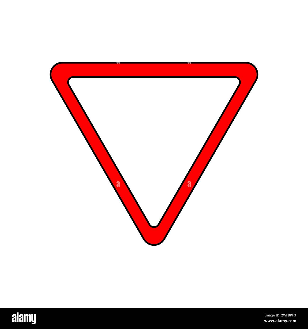 Panneau de signalisation triangulaire vide Banque d'images vectorielles ...