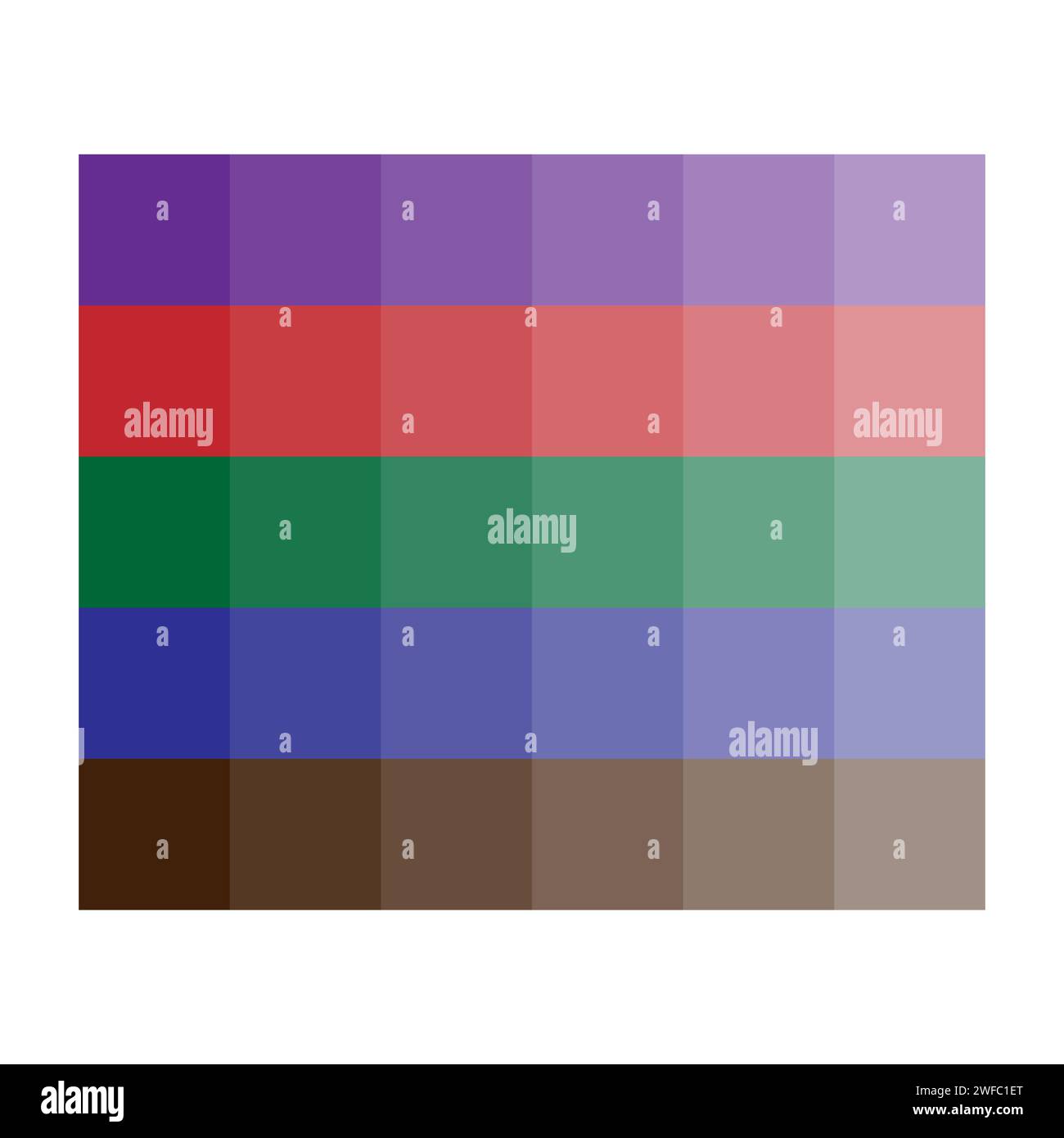 Square color palette guide spectrum Banque d'images vectorielles - Alamy