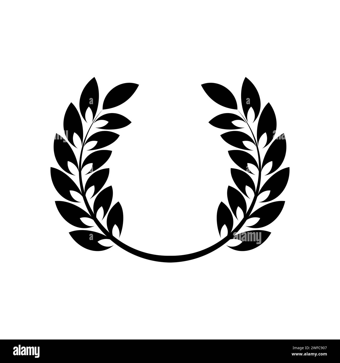 Stock de logo de couronne de laurier Banque de photographies et d’images à haute résolution - Alamy