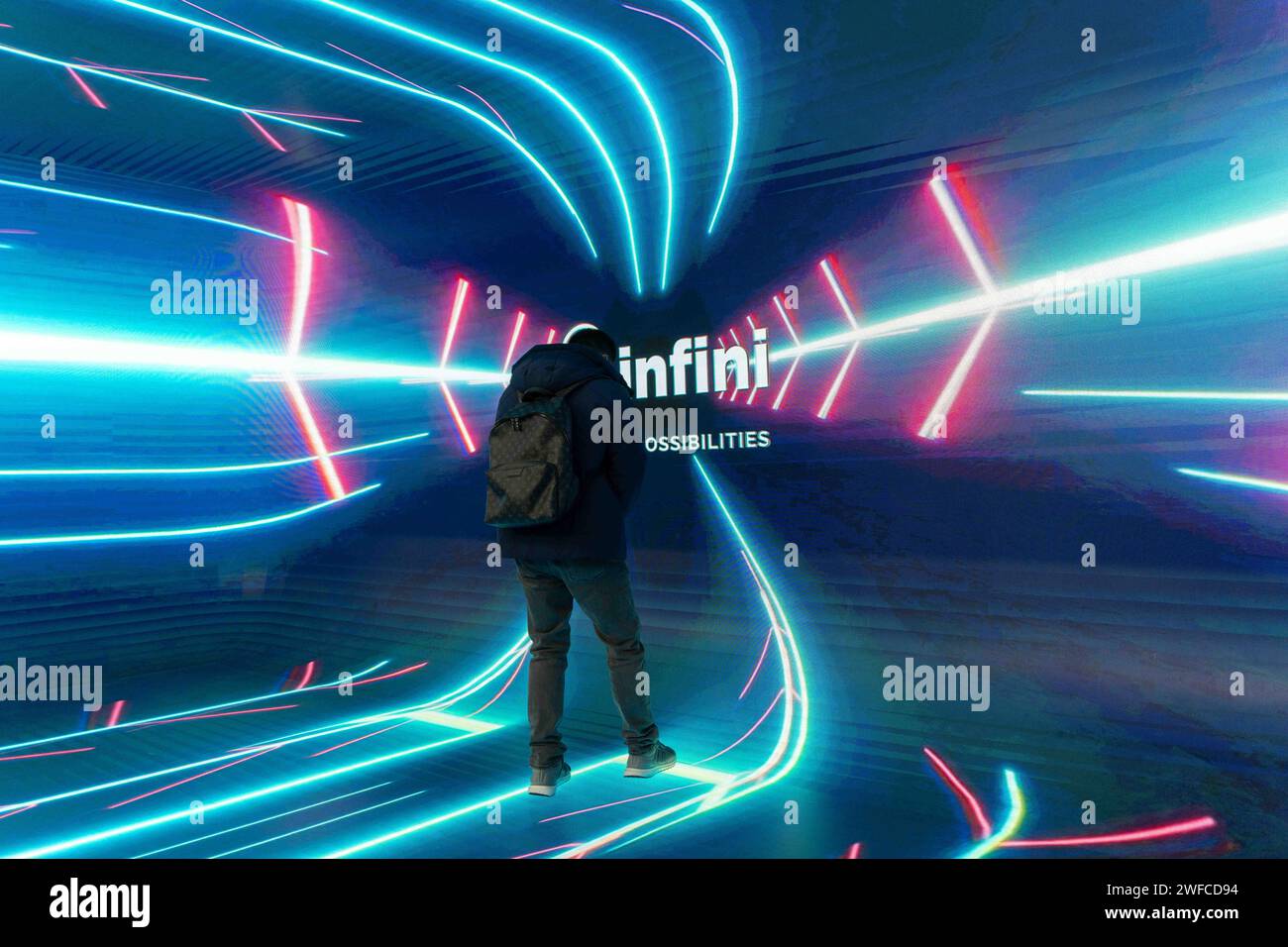 30 janvier 2024 Barcelone, Espagne économie Barcelone- Foire ISE à Barcelone la foire ...