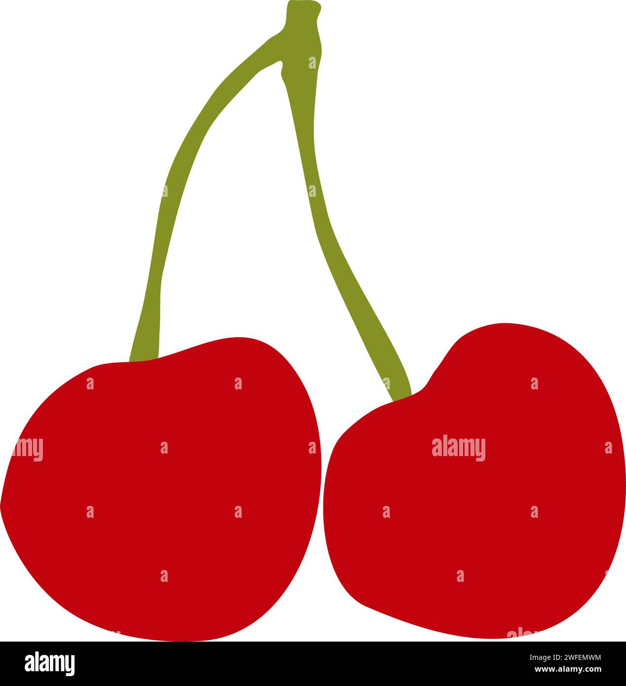 Cerises arbre Banque d'images vectorielles - Alamy