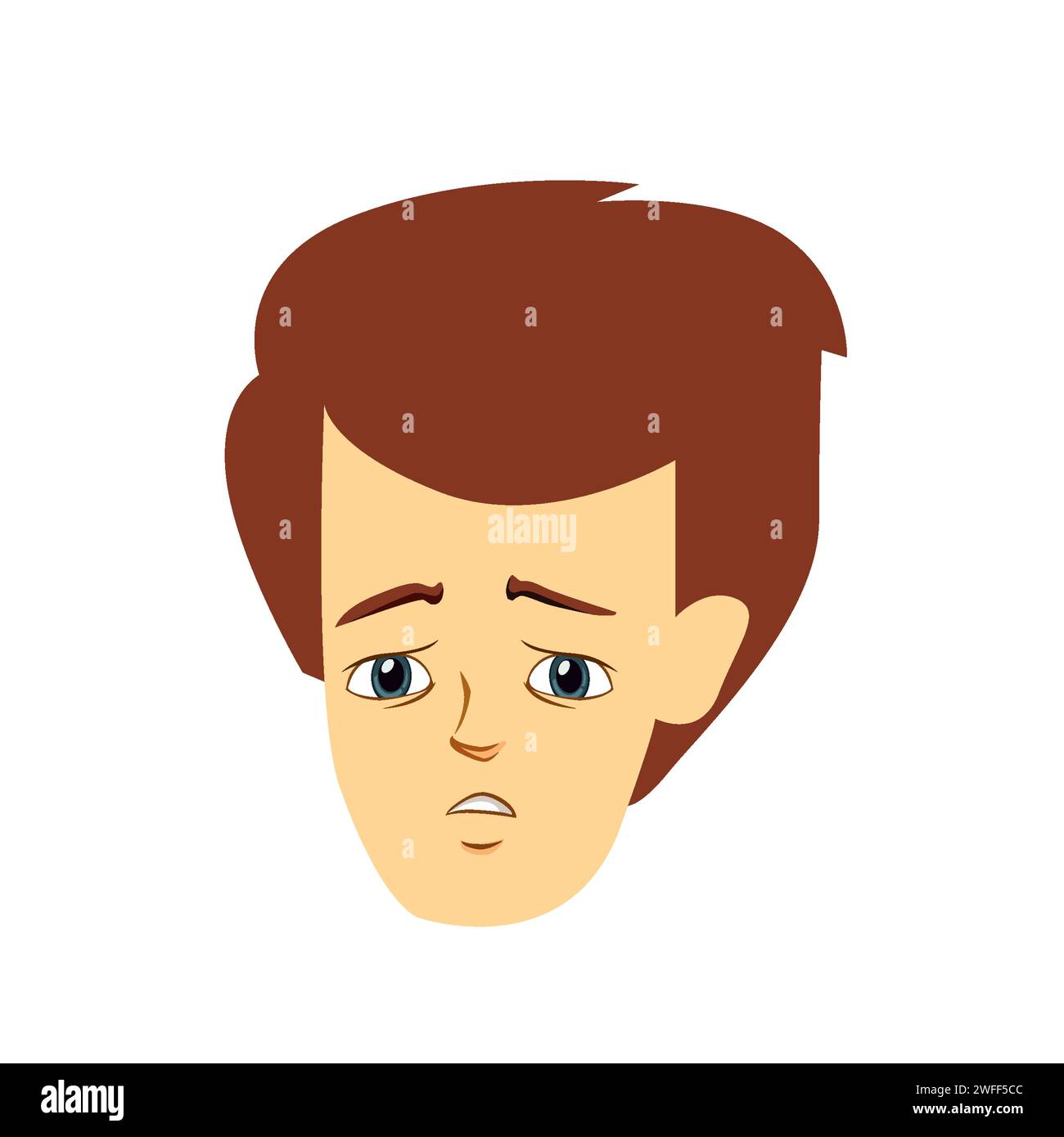 Visage garçon dessin animé Banque d'images vectorielles - Alamy