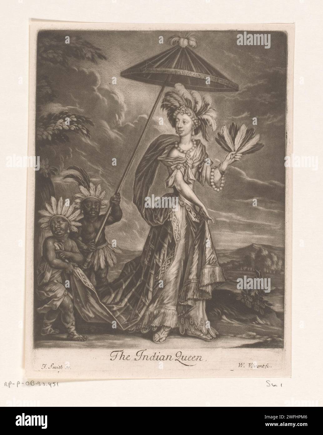 Portrait d'Anne Bracegirdle en tant que reine, William Vincent, 1689 ...