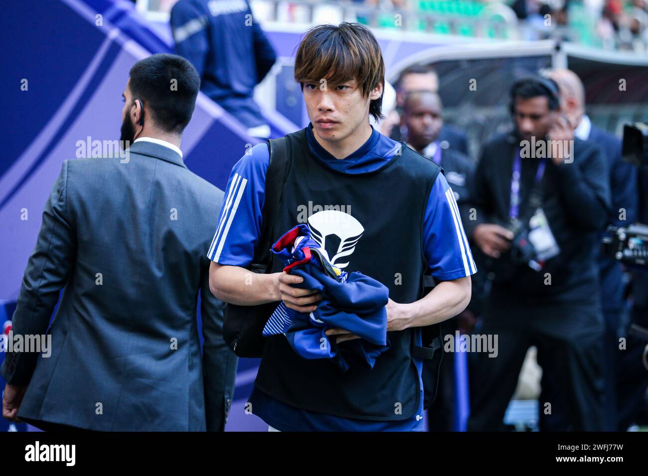 Doha, Qatar, 31 janvier 2024, AFC Asian Cup 2023 Tour de 16 : Bahreïn vs Japon 1-3, Ritsu Doan ...