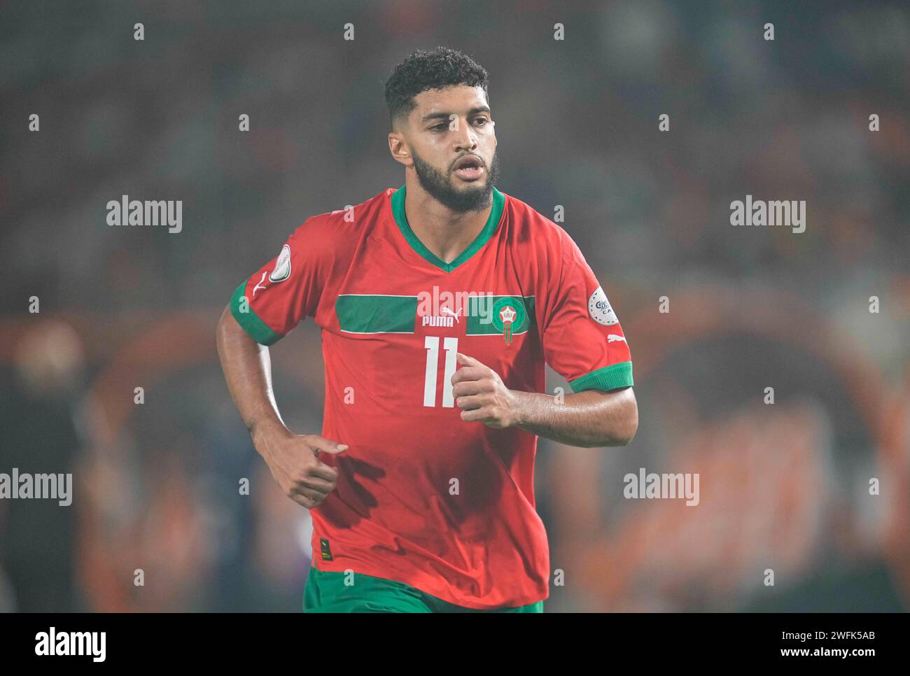 Janvier 30 2024 : Ismael Saibari (Maroc) // lors d'un match de 16e ...