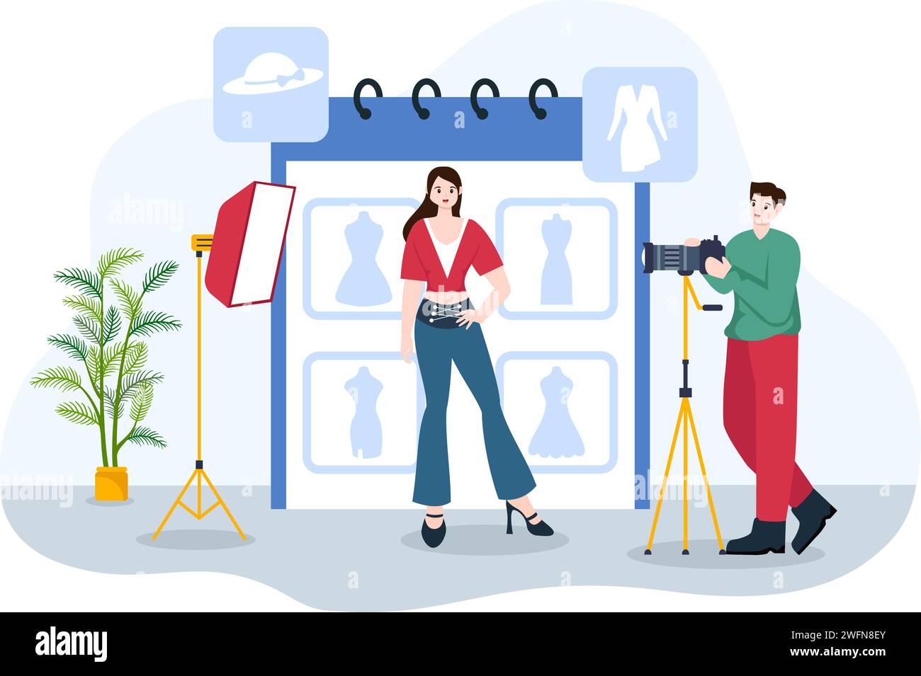 Modèle Portfolio Illustration vectorielle avec le responsable de l ...