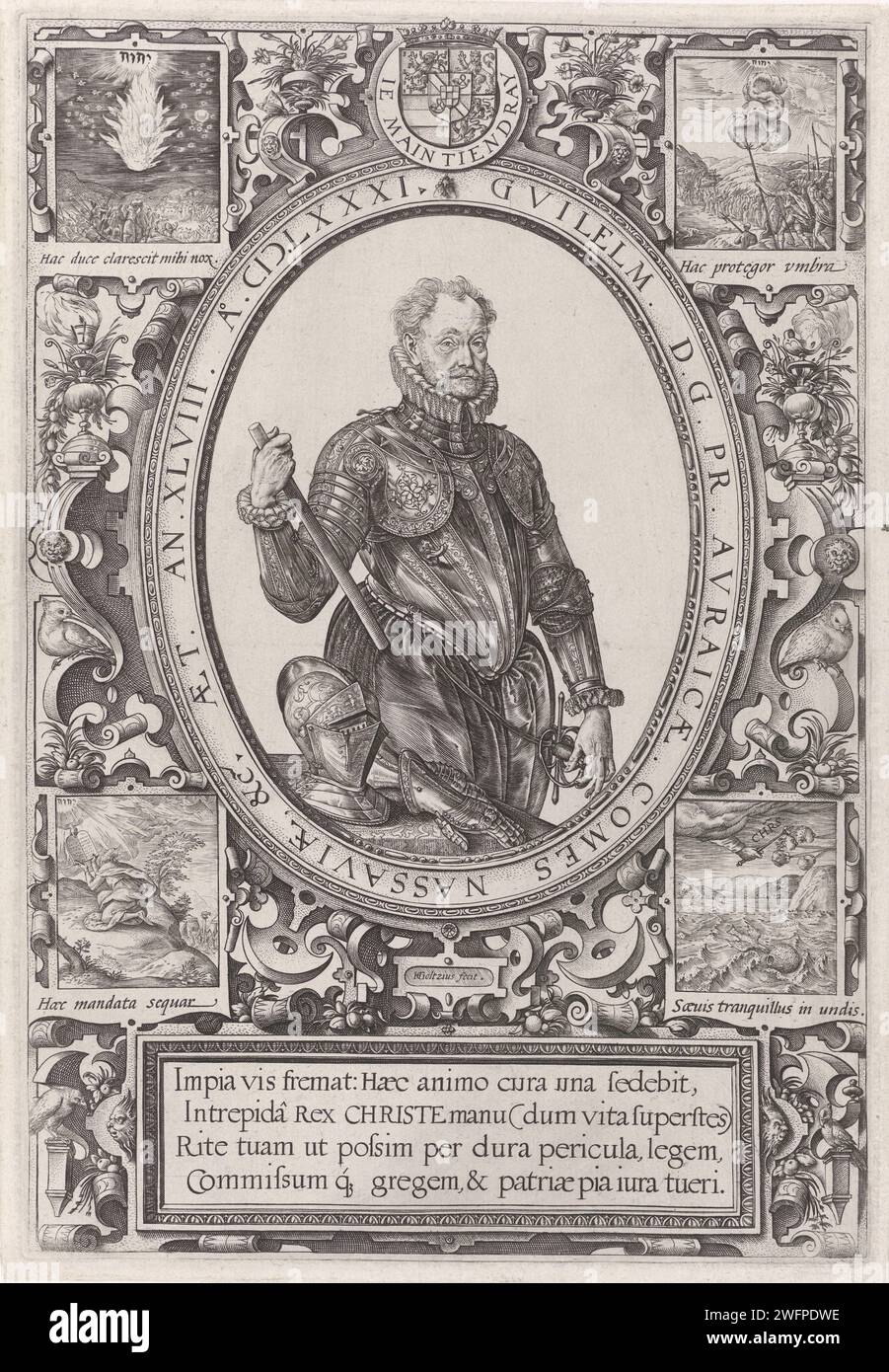 Portrait de Willem I, Prince d'Orange, Hendrick Goltzius, 1581 tirage ...