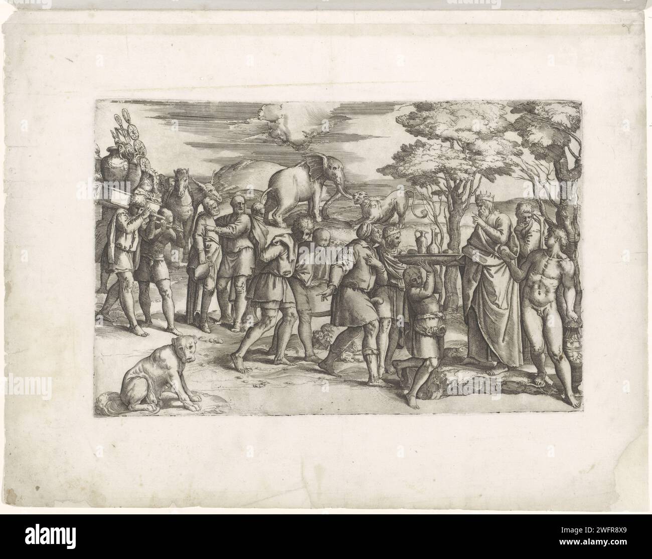 Abrahams rencontre avec Melchisédek, Battista Franco, 1520 - 1561 ...