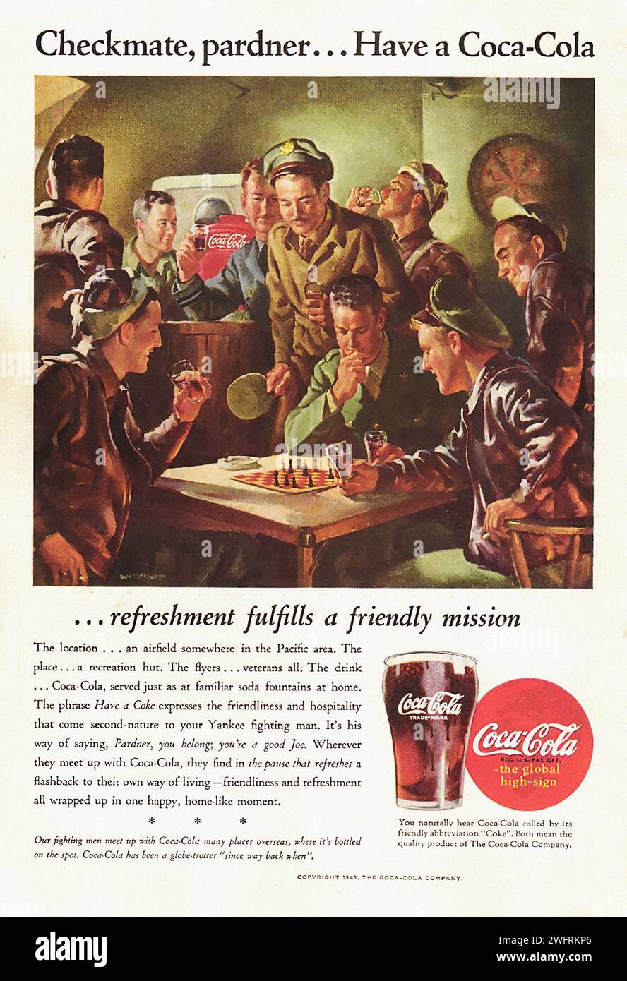 “Le Coca-Cola est là pour vous rafraîchir” Publicité américaine de ...