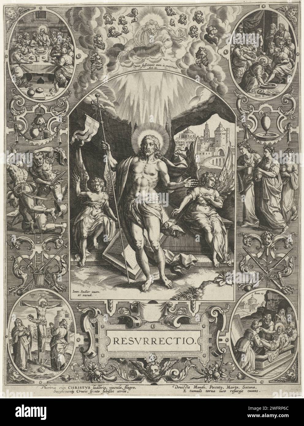 Résurrection du Christ : Pâques, Johann Sadeler (I), d'après Marcus ...