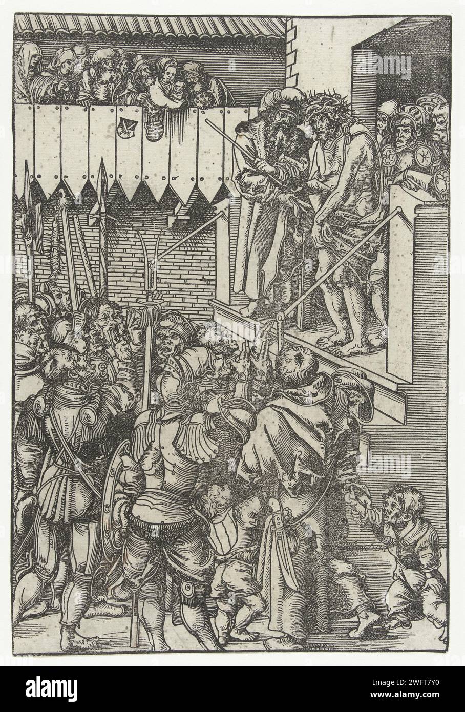 Christ montré au peuple, Luc Cranach (I), 1509 estampe Ponce Pilatus ...