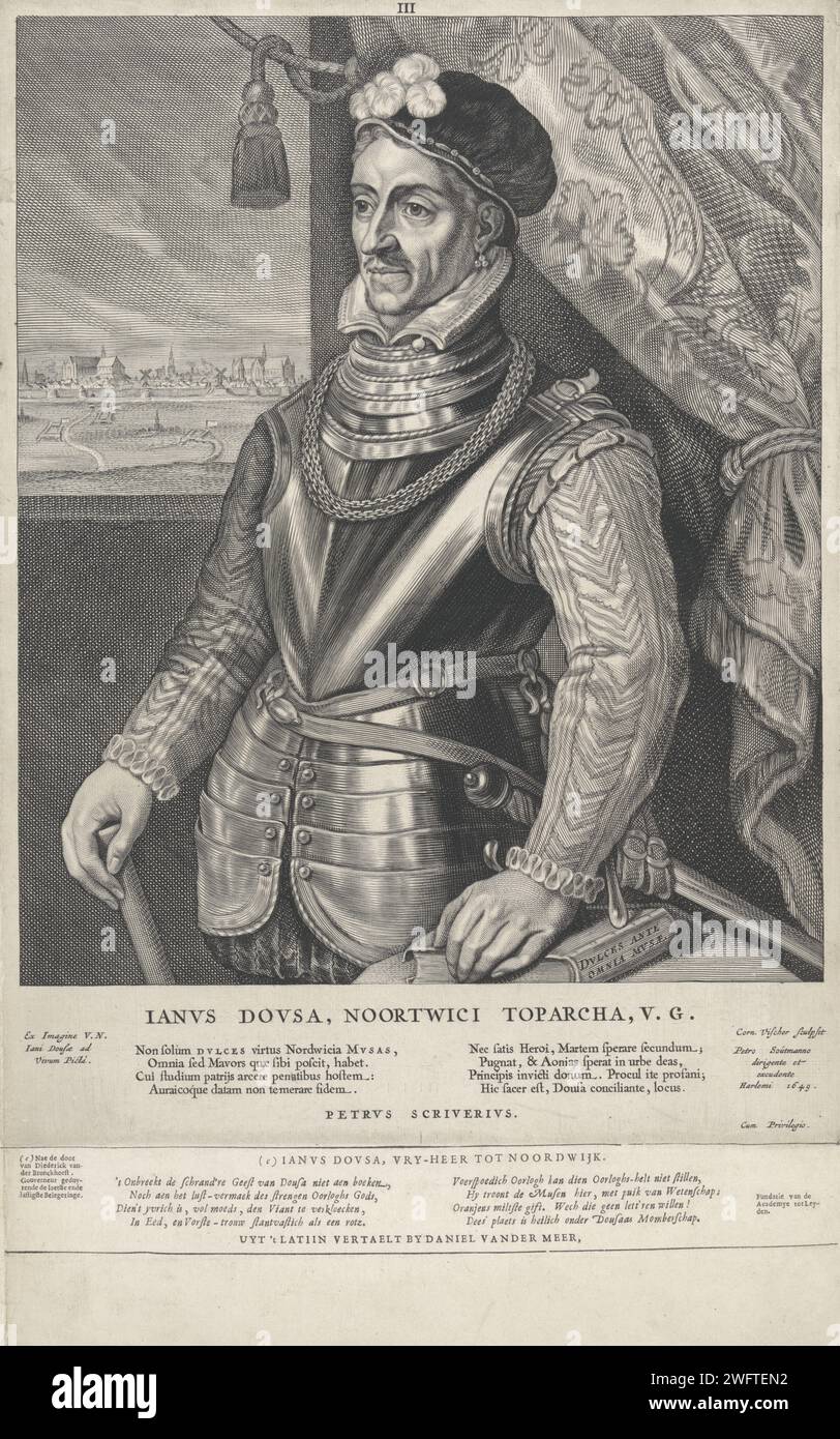 Portrait de Johan van der Does, Cornelis Visscher (II), 1649 estampe ...